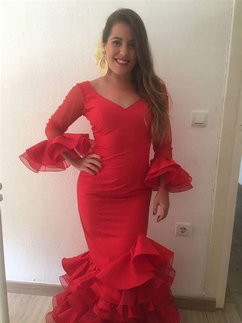 Traje De Gitana Rojo Vestidos De Flamenca Trajes De Gitana Vestidos