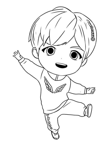 TINYTAN JHOPE Dibujos garabateados Dibujos bonitos Arte en lienzo fácil