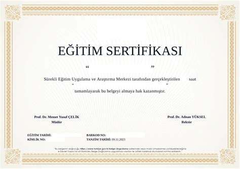 E Devlet Onaylı Sertifika