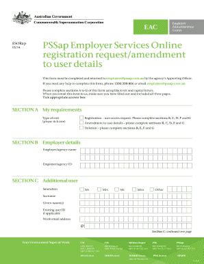 Fillable Online Employer Pss Css Gov PSSap Employer Services Online