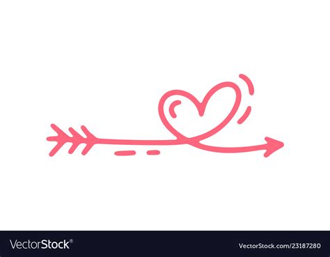 1133 Valentine Heart With Arrow Svg SVG PNG EPS DXF File Include