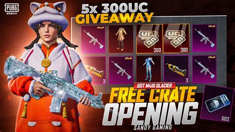 M416 GLACIER BACK IN CLASSIC CRATE FREE CRATES OPENING 5 LUCKY