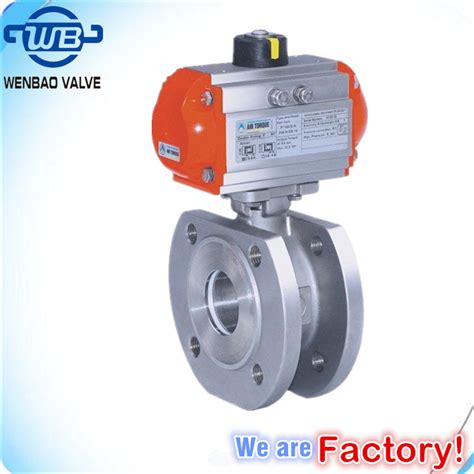 Pneumatic Actuated Italy Type Wafer Stainless Steel CF8 Ball Valve
