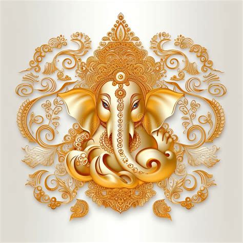 Illustration Of Lord Ganesha For Ganesh Chaturthi Ai Generated Stock