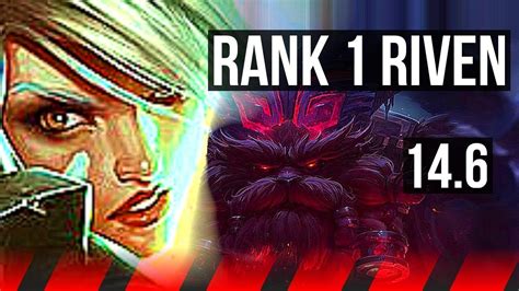 RIVEN Vs ORNN TOP Rank 1 Riven 14 1 10 70 Winrate Legendary