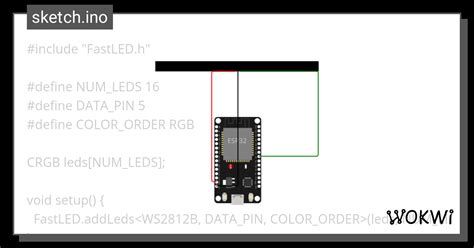 fastled rainbow test wokwi esp32 stm32 arduino simula
