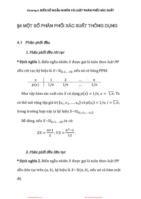PDF Xác Suất Thống Kê Đh Bách Khoa Hn Nguyễn Thị Thu Thủy Bài 2