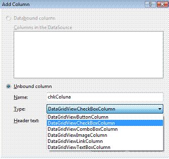 C Usando CheckBoxk Em Um DataGridView
