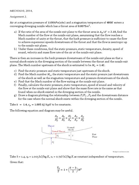 assignment 2 mech3610 2014 pdf mach number fluid dynamics