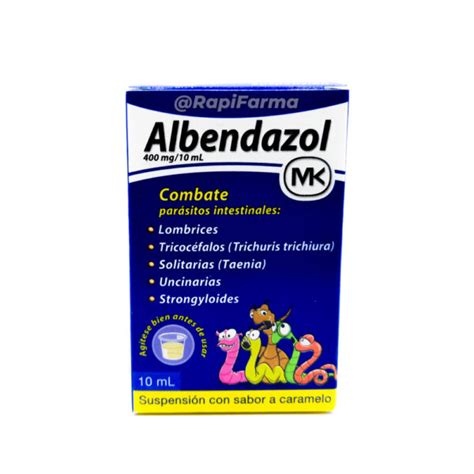 Albendazol suspensión MK 400mg 10 mL Droguería Sainsa
