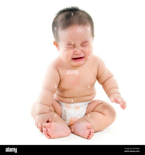 Crying Asian Baby Stock Photo Alamy