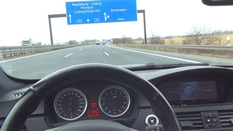 BMW M3 E92 Onboard Shift Downs Acceleration On Autobahn Speeding POV