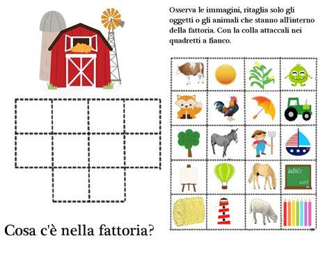 La Fattoria Ritaglia E Incolla Fattoria Fattoria Scuola Materna