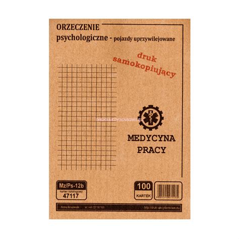 Orzeczenie Psychologiczne Druki Akcydensowe