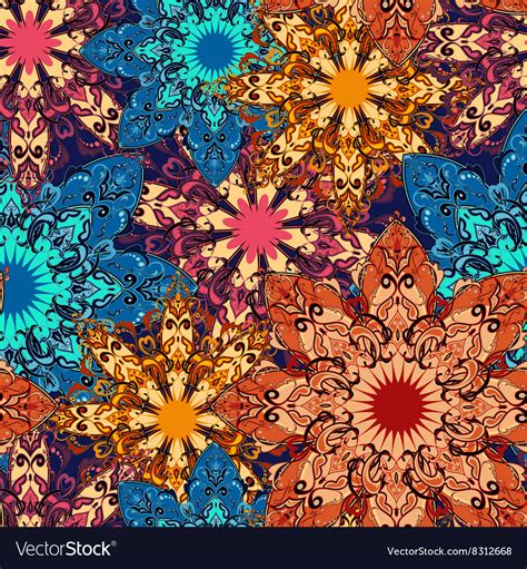 Mandala Seamless Pattern 1 Royalty Free Vector Image