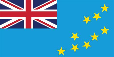 The National Flag Of Tuvalu Vector Illustration With Original