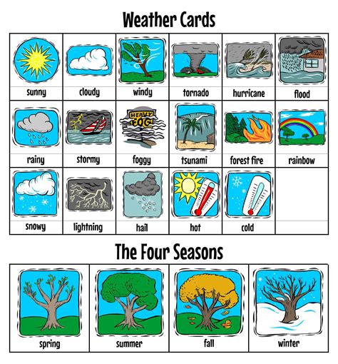 Season And Weather Free 10 Free PDF Printables Printablee