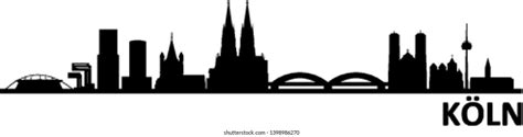 Köln City Deutschland Skyline Silhouette Vector Stock Vektorgrafik
