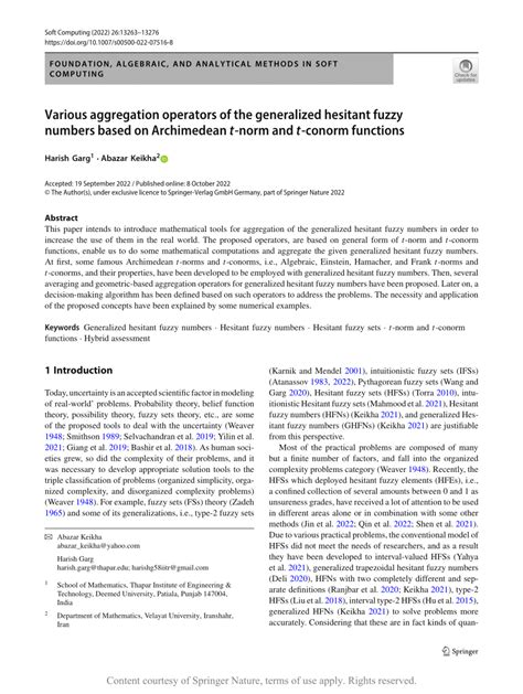 various aggregation operators of the generalized hesitant fuzzy numbers based on archimedean t