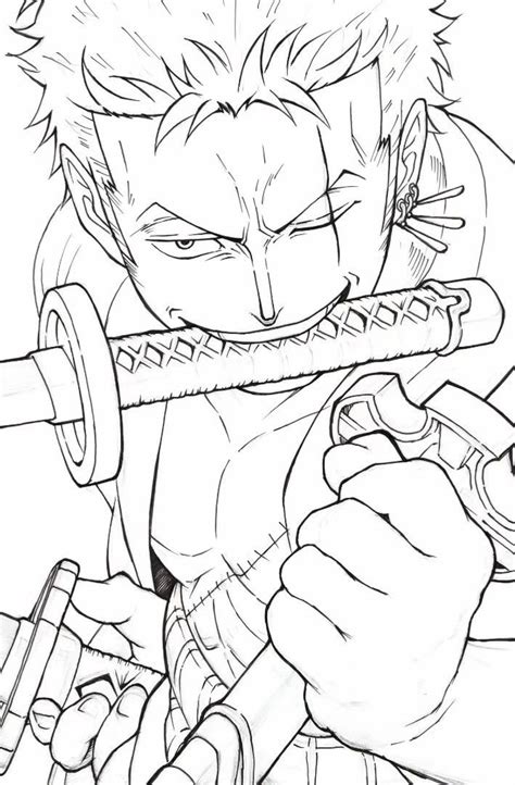 Pin De Roronoa Zoro Em Arte Delle Anime Desenhos Para Colorir Naruto