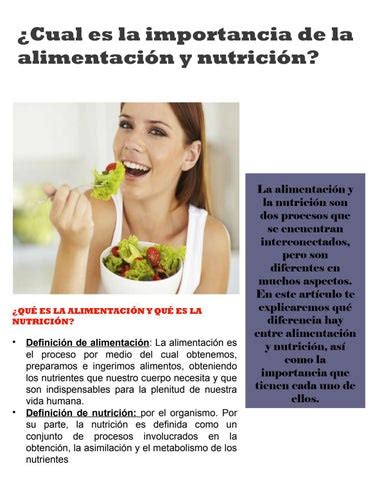Cual Es La Importancia De La Alimentacion Y Nutricion By Briseyda