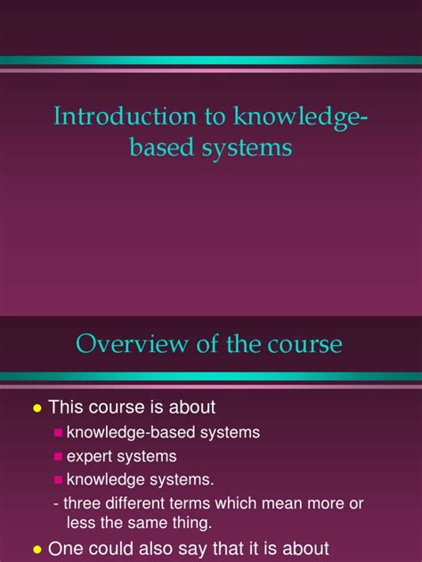 knowledge based systems pdf artificial intelligence intelligence ai and semantics