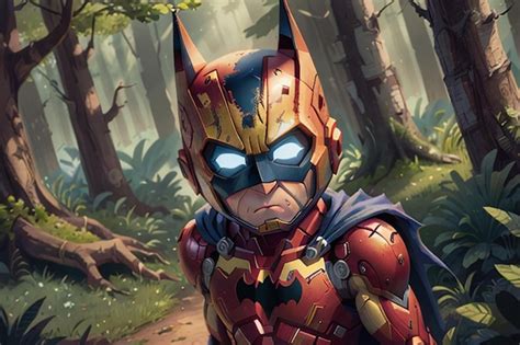 Batman Superman Dibujos Animados Lindo Personaje Papel Tapiz Fondo