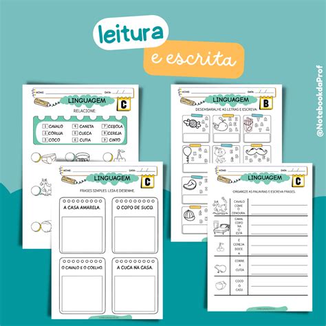 Sequência Didática Letra C Notebook da Prof