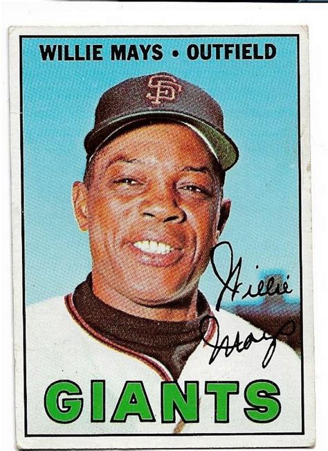 1967 Topps Baseball Card 200 Willie Mays San Francisco Giants Good