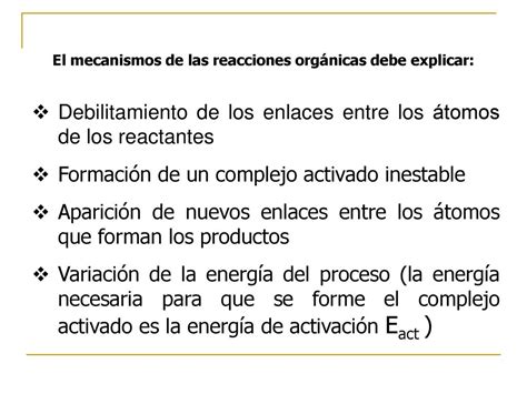 REACTIVIDAD QUÍMICA Y REACCIONES ORGÁNICAS ppt descargar