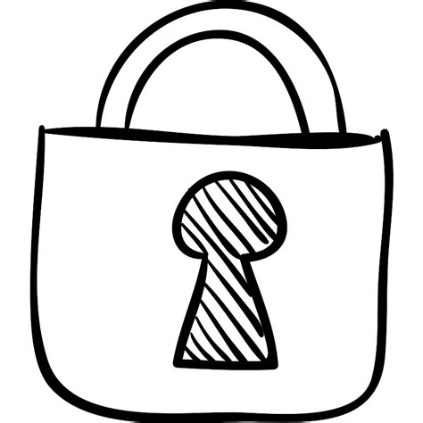 Locked Padlock Sketch Vector Svg Icon Svg Repo