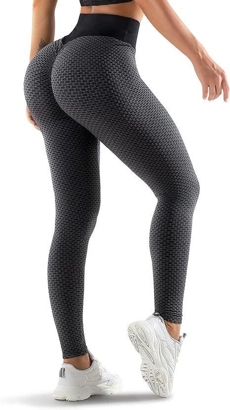 Oielai Tik Tok Damen Sport Leggings High Waist Push Up Boom Booty Leggings Mit Bauchkontrolle