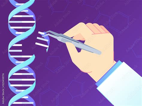 Vecteur Stock CRISPR CAS9 Gene Editing Tool Genome Edits Human Dna