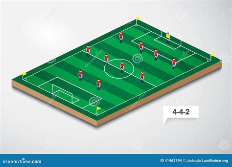 Vecteur De La Tactique De Formation Du Football Illustration De