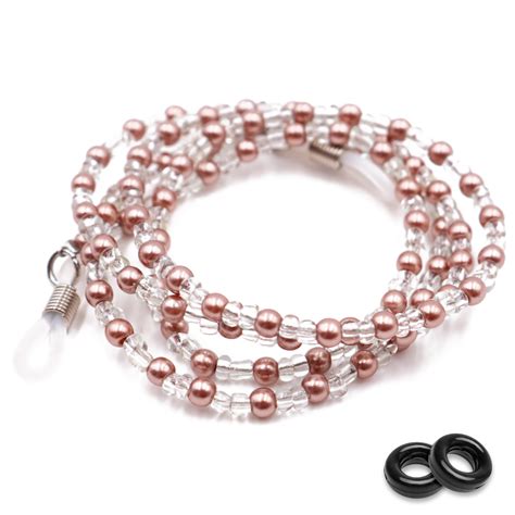 Kalevel Eyeglass Chain Beaded Glasses Strap Chain Holder Necklace Pearl