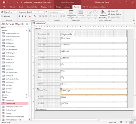 MS Access Combo Box