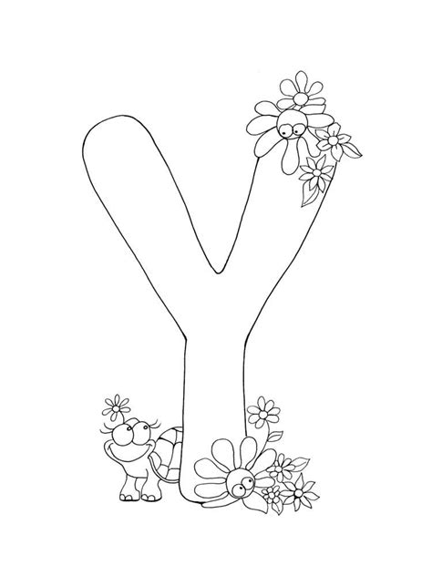 Dibujos de Letra Y Para Niños de 1 Años para Colorear para Colorear