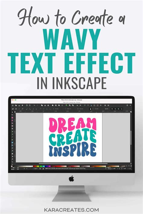 How To Create A Wavy Text Effect In Inkscape Kara Creates