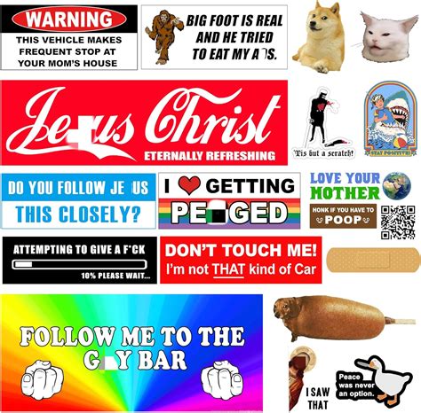 Amazon The Original Funny Prank Bumper Sticker 27 Pack Bumper