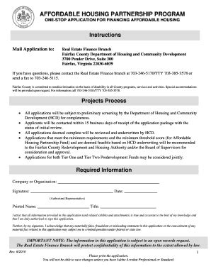 Fillable Online Fairfaxcounty Application PDF Fairfax County