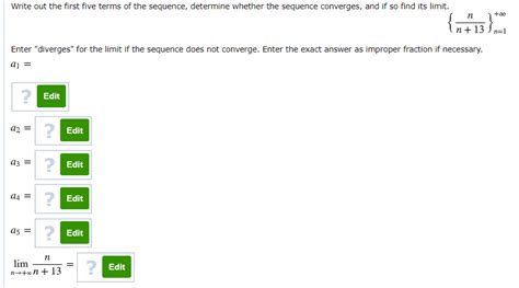 solved write out the first five terms of the sequence