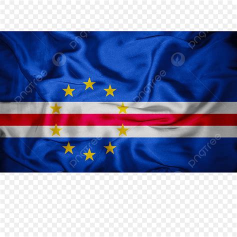 Bandeira Cabo Verde Transparente Tecido PNG Cabo Verde Bandeira