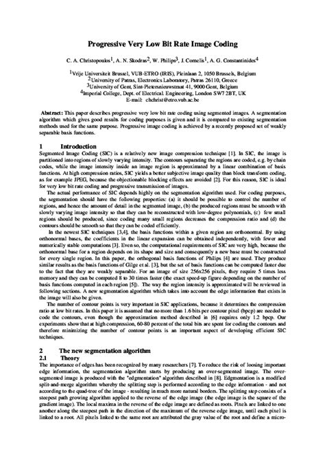 pdf progressive very low bit rate image coding anthony constantinides