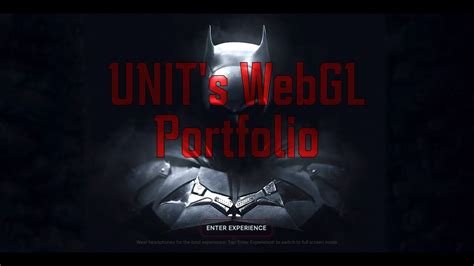 The Batman WebGL Portfolio YouTube