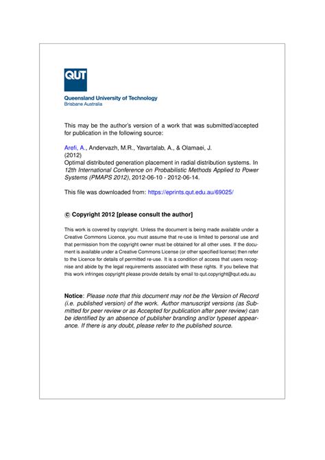 pdf optimal distributed generation placement in radial distribution systems