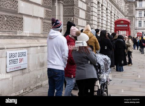 Tourists Take Selfies At Great George Street Westminster One Of Londons Most Popular Tourist
