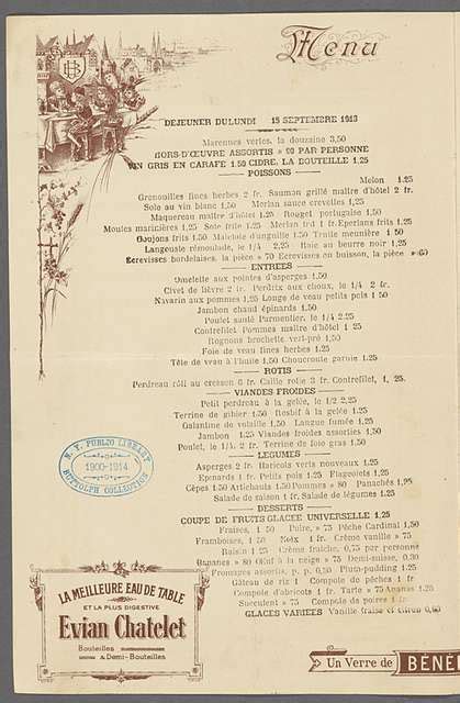 10 Brasserie Menus Images PICRYL Public Domain Media Search Engine