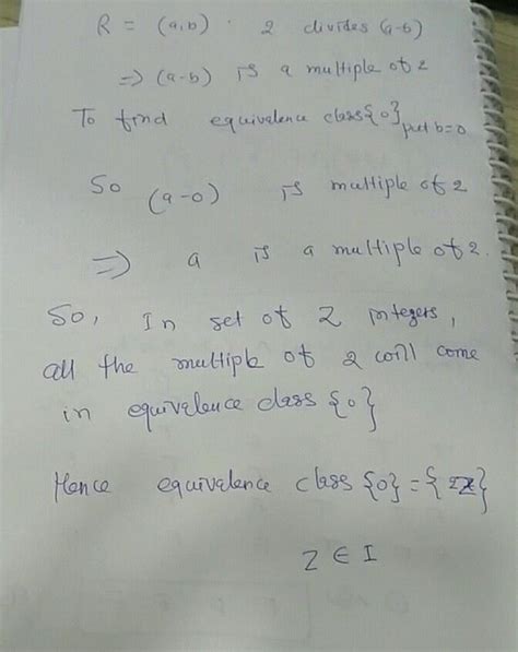 29 let r be the equivalence relation on z defined by r { a b 2 divides a b