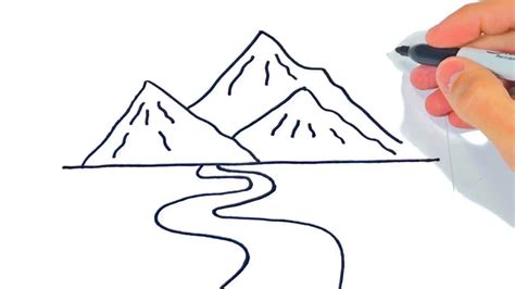 Cómo dibujar unas Montañas Paso a Paso Dibujo de Montaña YouTube