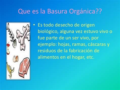 Diferencia entre Basura orgánica y Basura inorgánica Cuadro Comparativo